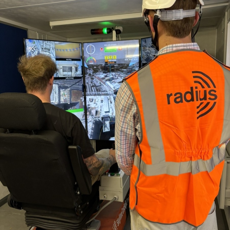 Radius and Winvic First to Bring Skyline Cockpit to UK Construction